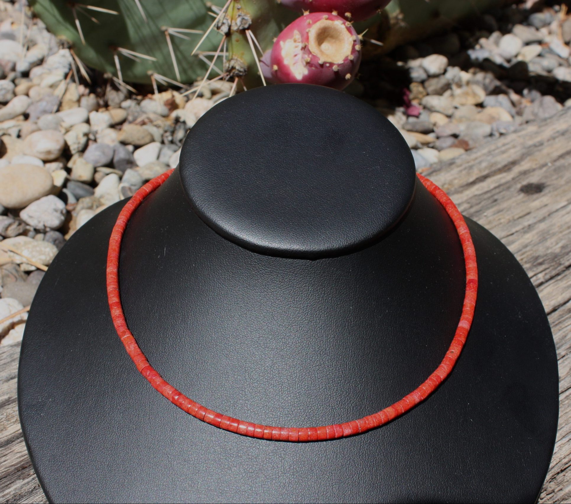 Coral Heishi Necklace – New Mexico Gems
